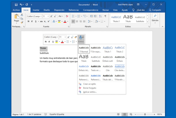 WORD :: Computación y las RRII